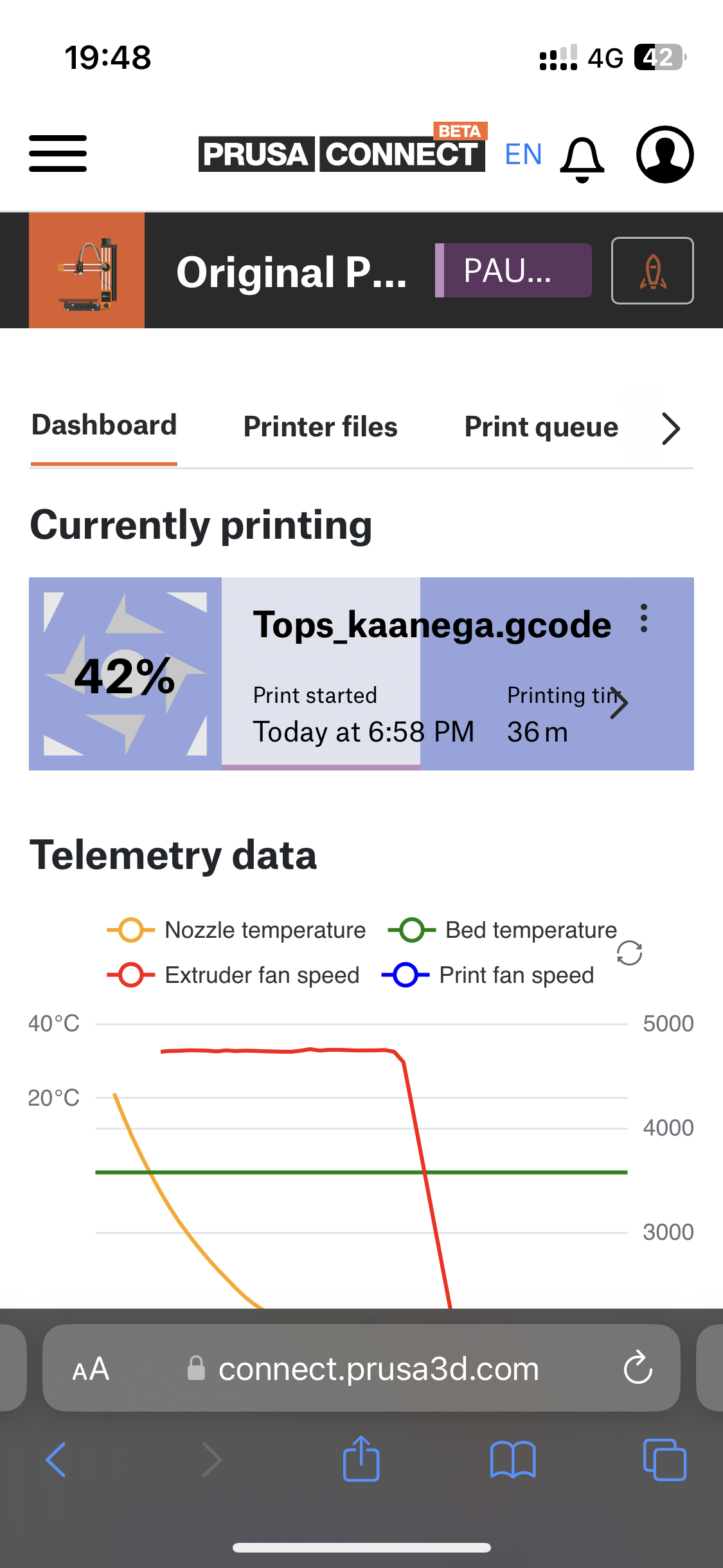 [BUG] BSOD near start of medium-size PETG print on MINI+ (not using the alpha Input Shaper ...