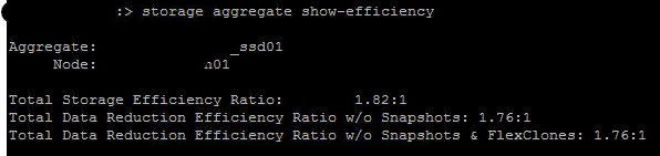 NetApp Detail: Cluster/Aggregate Dashboard - Storage Efficiency Ratio ...
