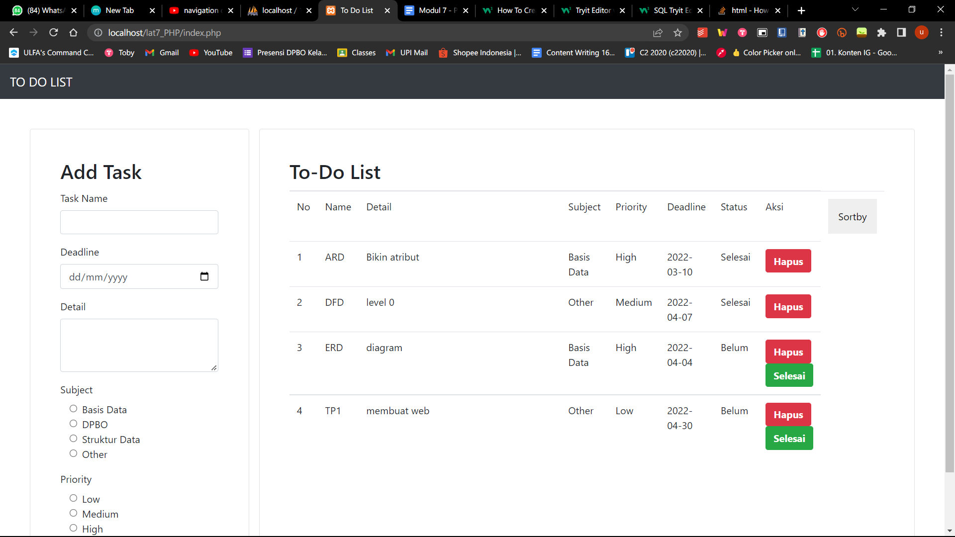 GitHub - ulfaashila/LATIHAN7DPBO2022