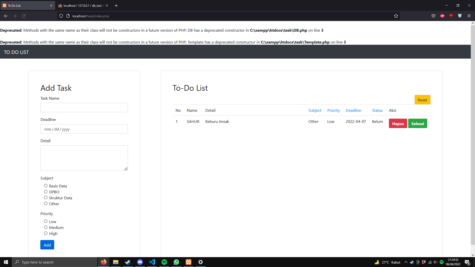 GitHub - TNAlthea/LATIHAN7DPBO2022: Repository ini bertujuan untuk memenuhi tugas latihan pada ...