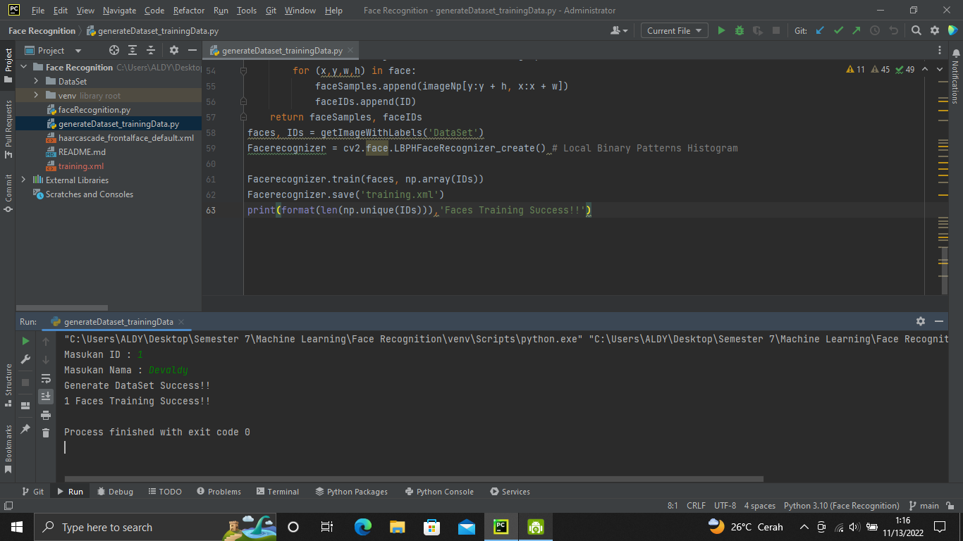GitHub - DevyTech/faceRecognition-haarcascade