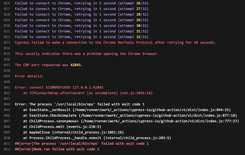 Cant Connect To Chrome Cypress Failed To Make A Connection To The 9476