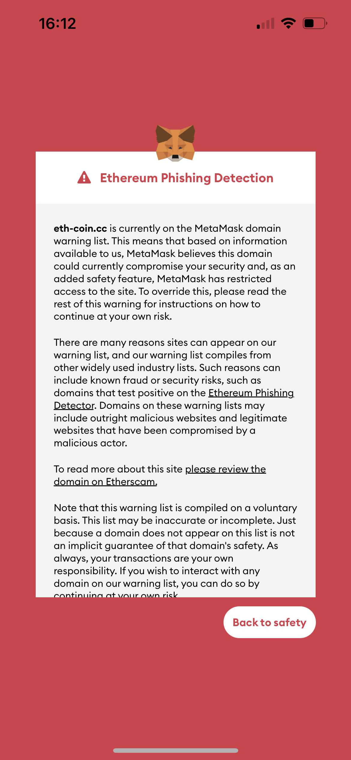 [Legitimate site blocked] eth-coin.cc · Issue #6641 · MetaMask/eth-phishing-detect · GitHub