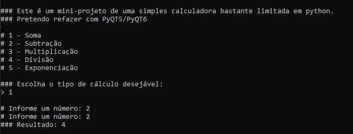 GitHub - emilioats/calculadora-simples: Uma simples calculadora bem limitada, feita em python.