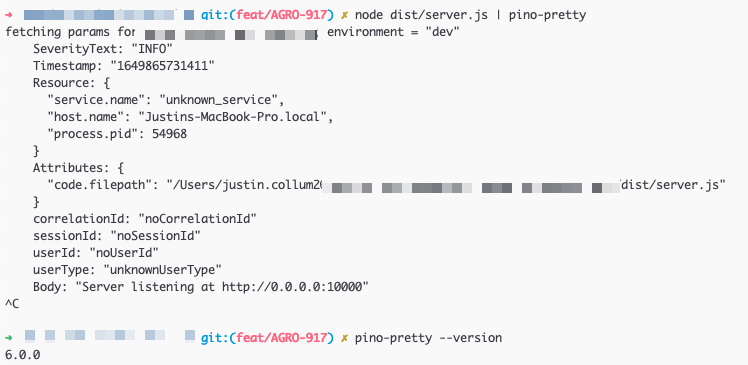 No formatting in Node 14 · Issue #328 · pinojs/pino-pretty · GitHub
