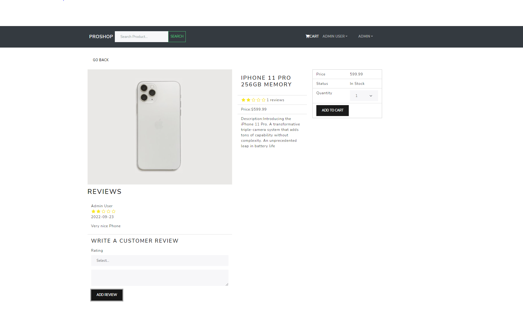 GitHub - Bachir-Ahmed-Rachid/Proshop-E-Commerce-App: E-commerce web application built using the ...