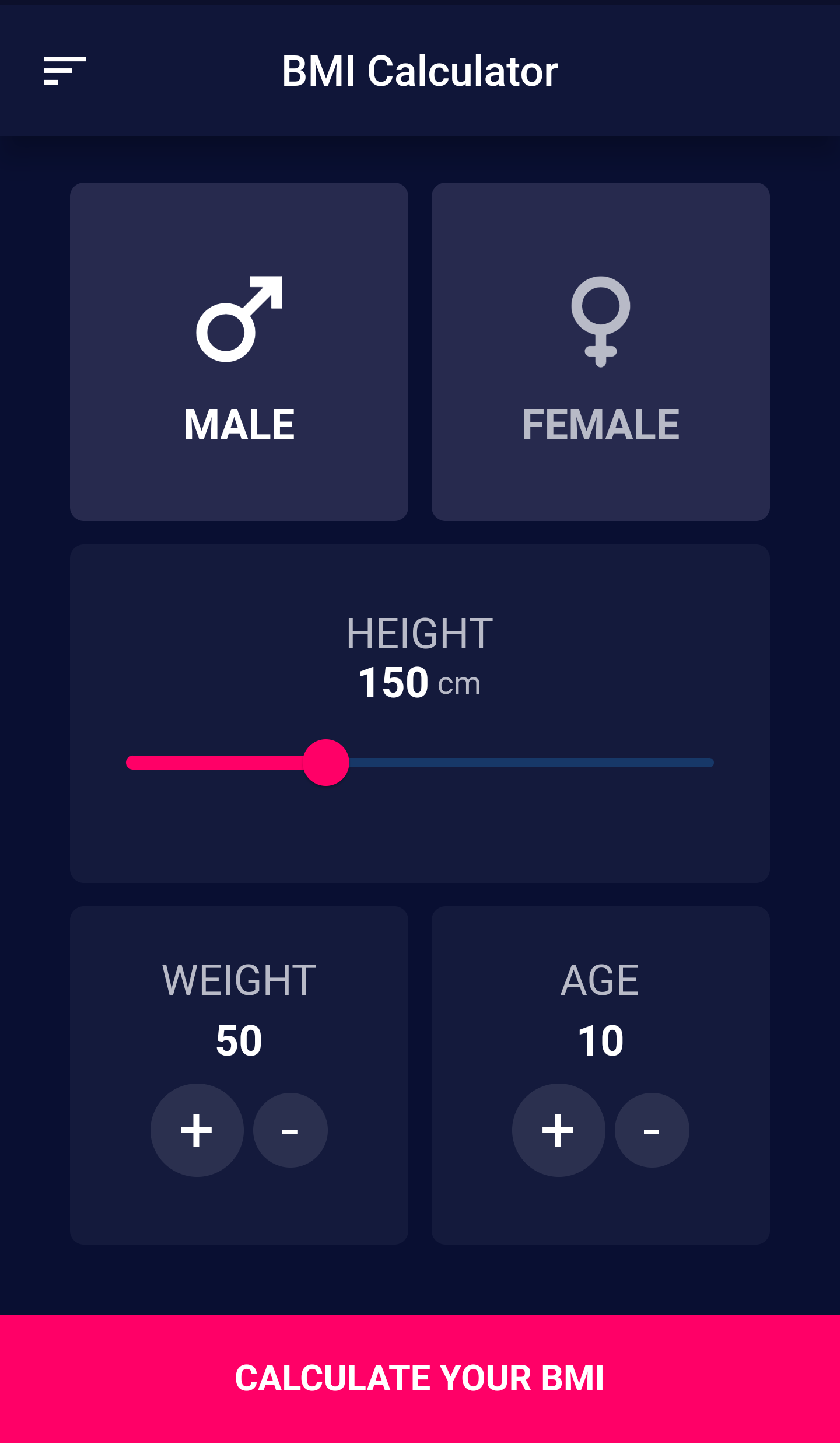GitHub - developerbt/BmiCalculator