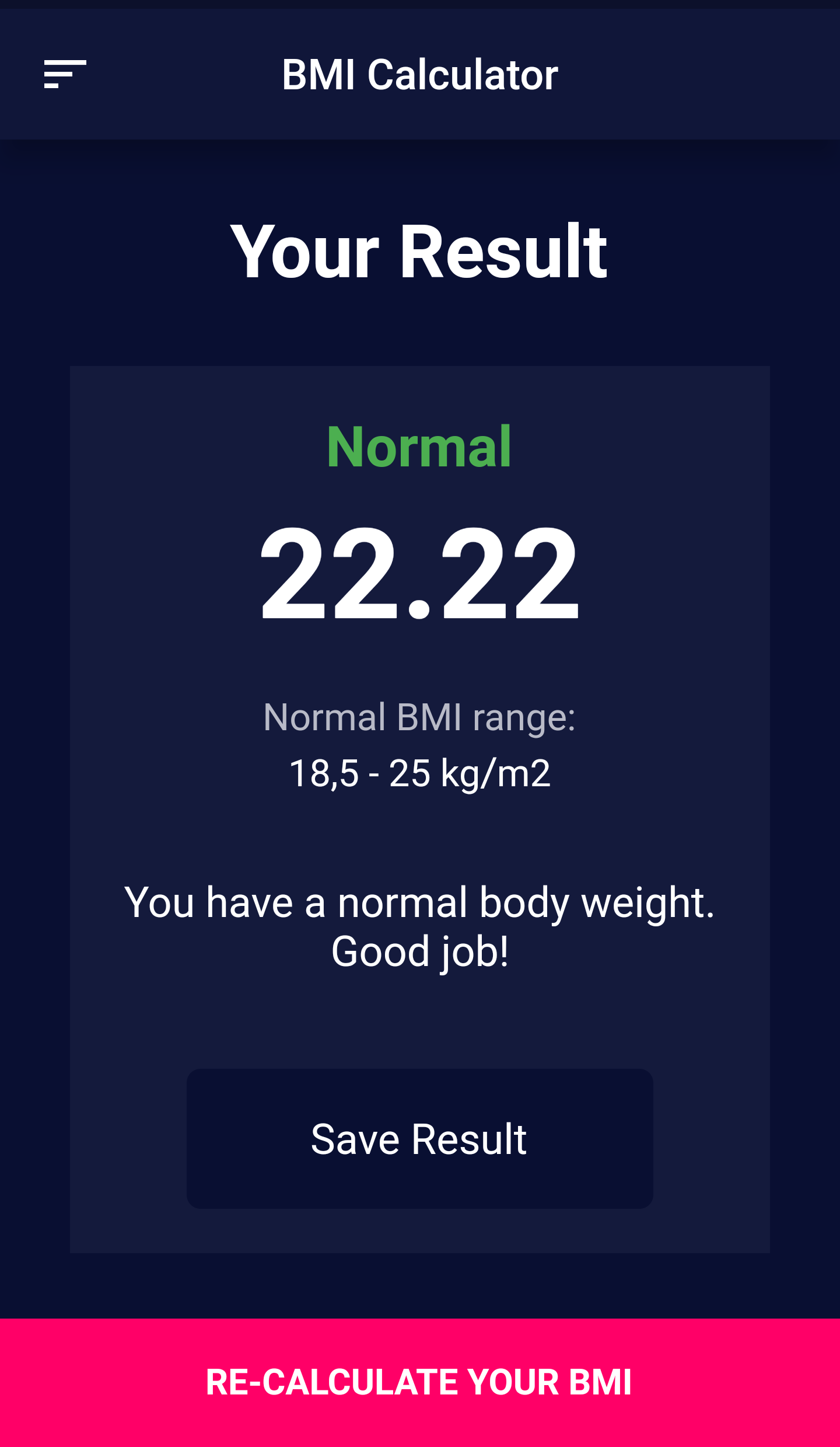 GitHub - developerbt/BmiCalculator