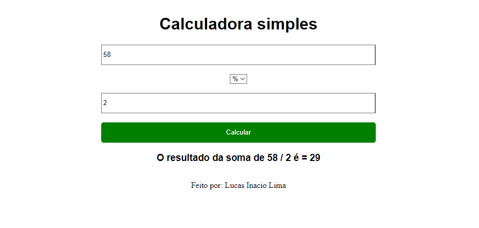 GitHub - lucasinacioaraujo/Calculadora: Calculadora Simples