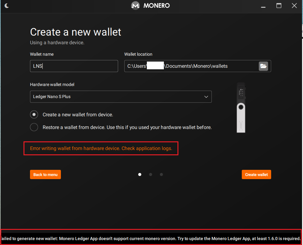 Impossible to create an HW wallet with monero GUI · Issue #3982 ...