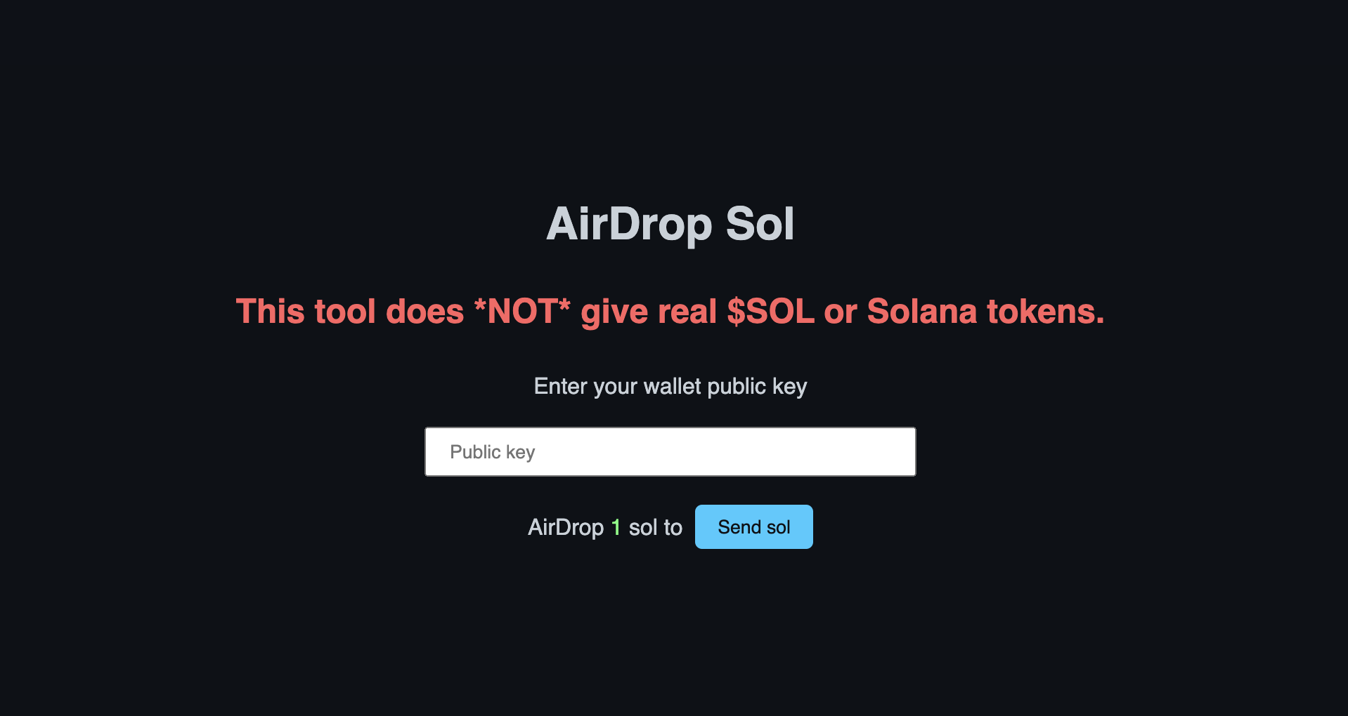 GitHub - abhayfaldu/solana_airdrop_website: This is a website for receiving a dummy Solana token ...