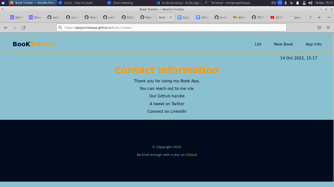GitHub - AbayomiOlaoye/book_tracker: A replica of Awesome Book with ...