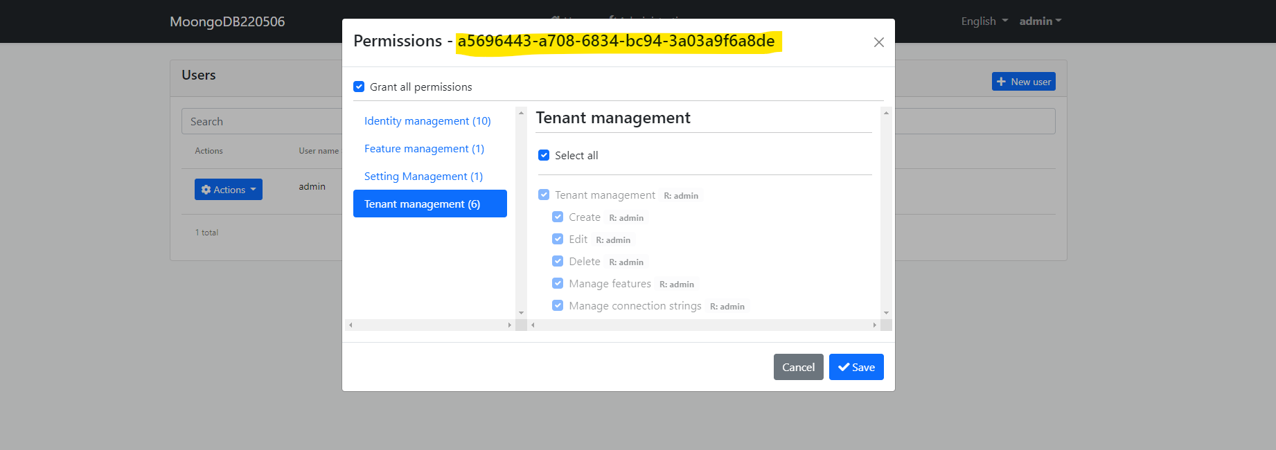 Returns meaningless value in permission setting on User management page · Issue #12450 ...