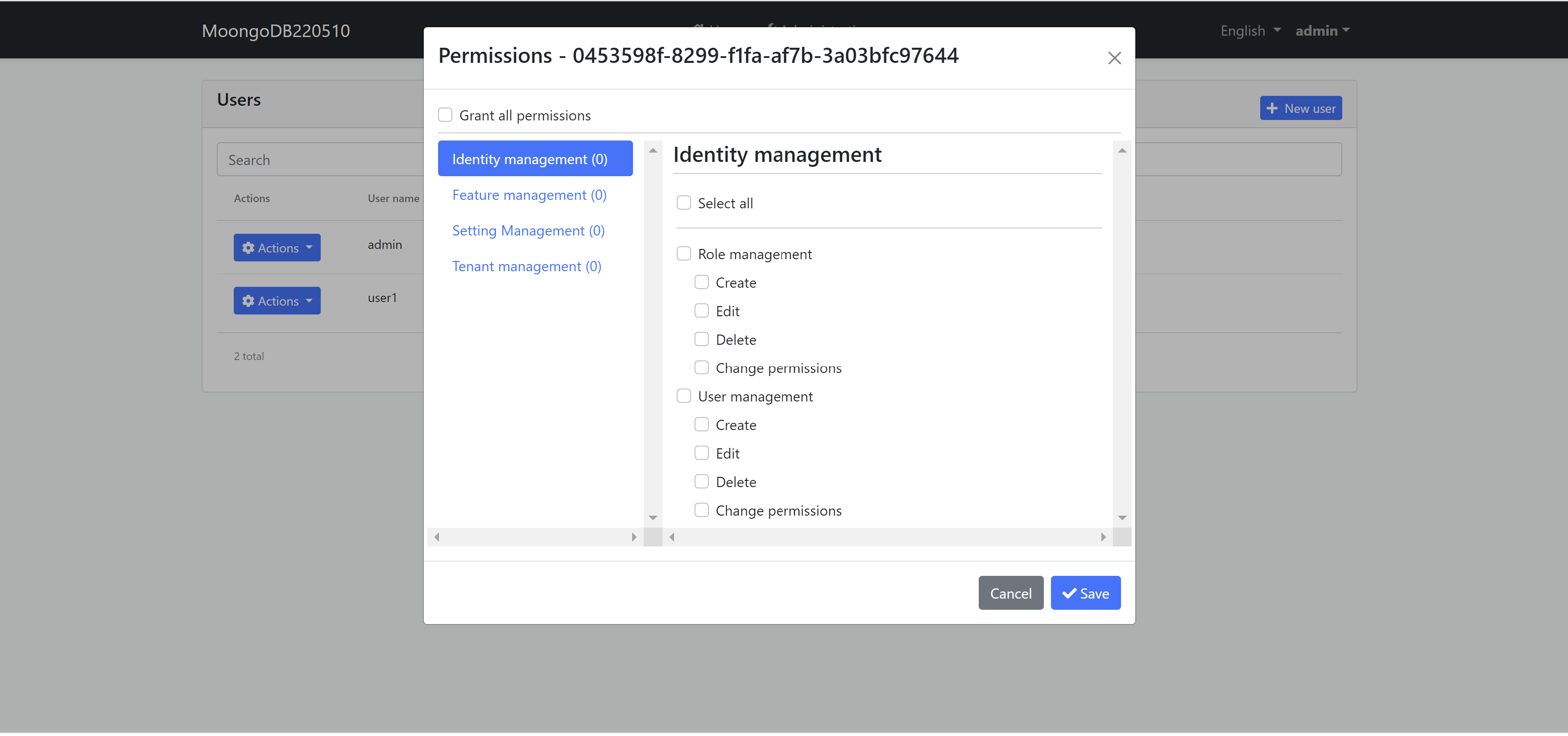 Returns meaningless value in permission setting on User management page · Issue #12450 ...