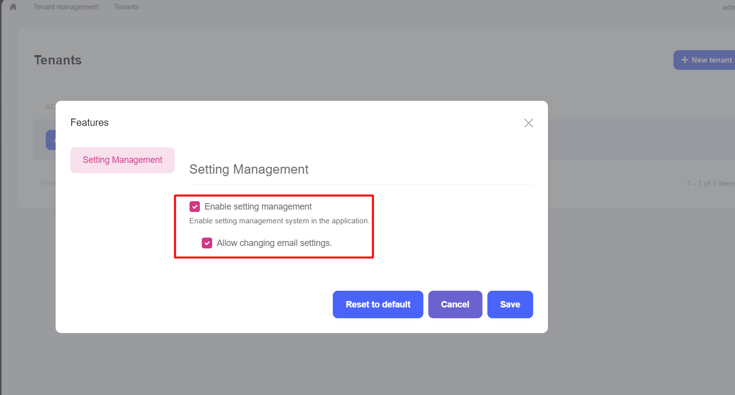 Blazor - Feature management tab is not available in Tenant user · Issue #15245 · abpframework ...