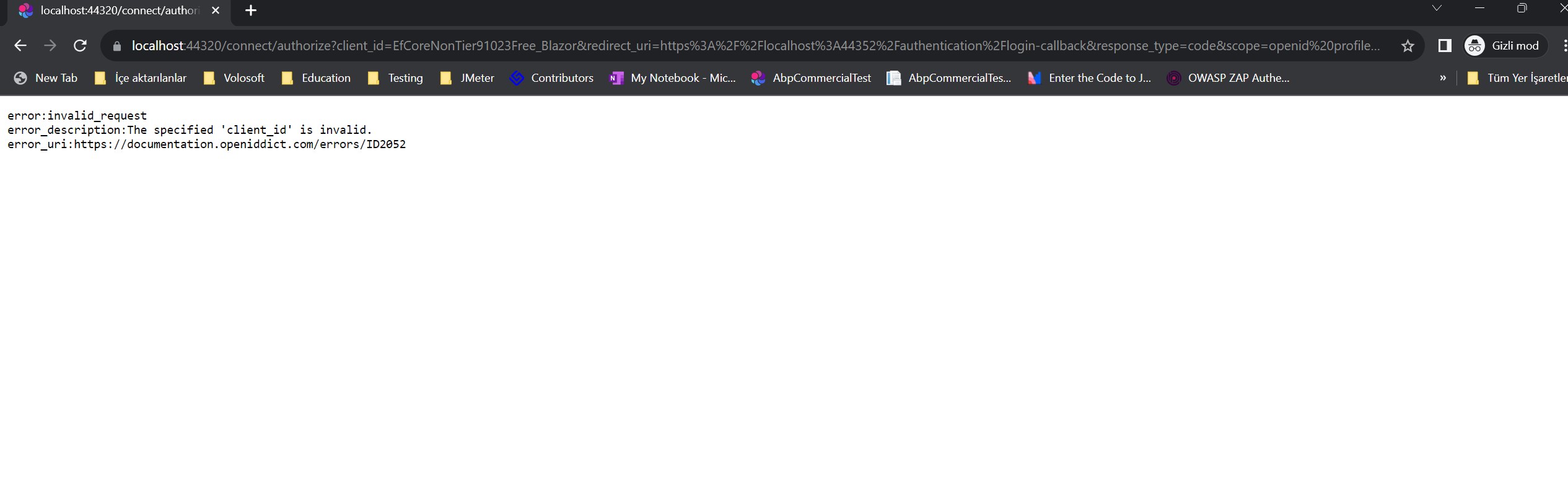 Blazor Wasm - When I click on the login button I get a 400 error · Issue #17829 · abpframework ...