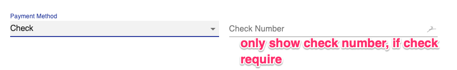 New contribution - only show check number field if check selected ...
