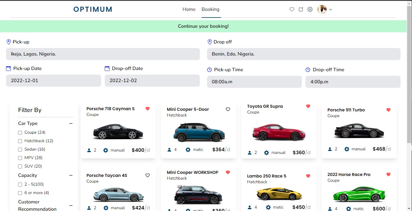 GitHub - Zrnited/Car-Booking-App: This application lets a user book a car based on their input ...