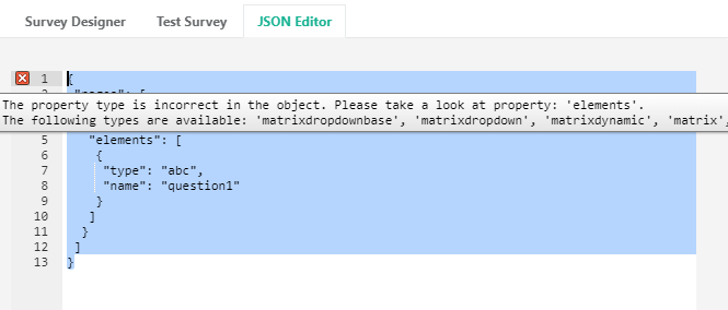 JSON Editor validation at disabled question types · Issue #530 ...