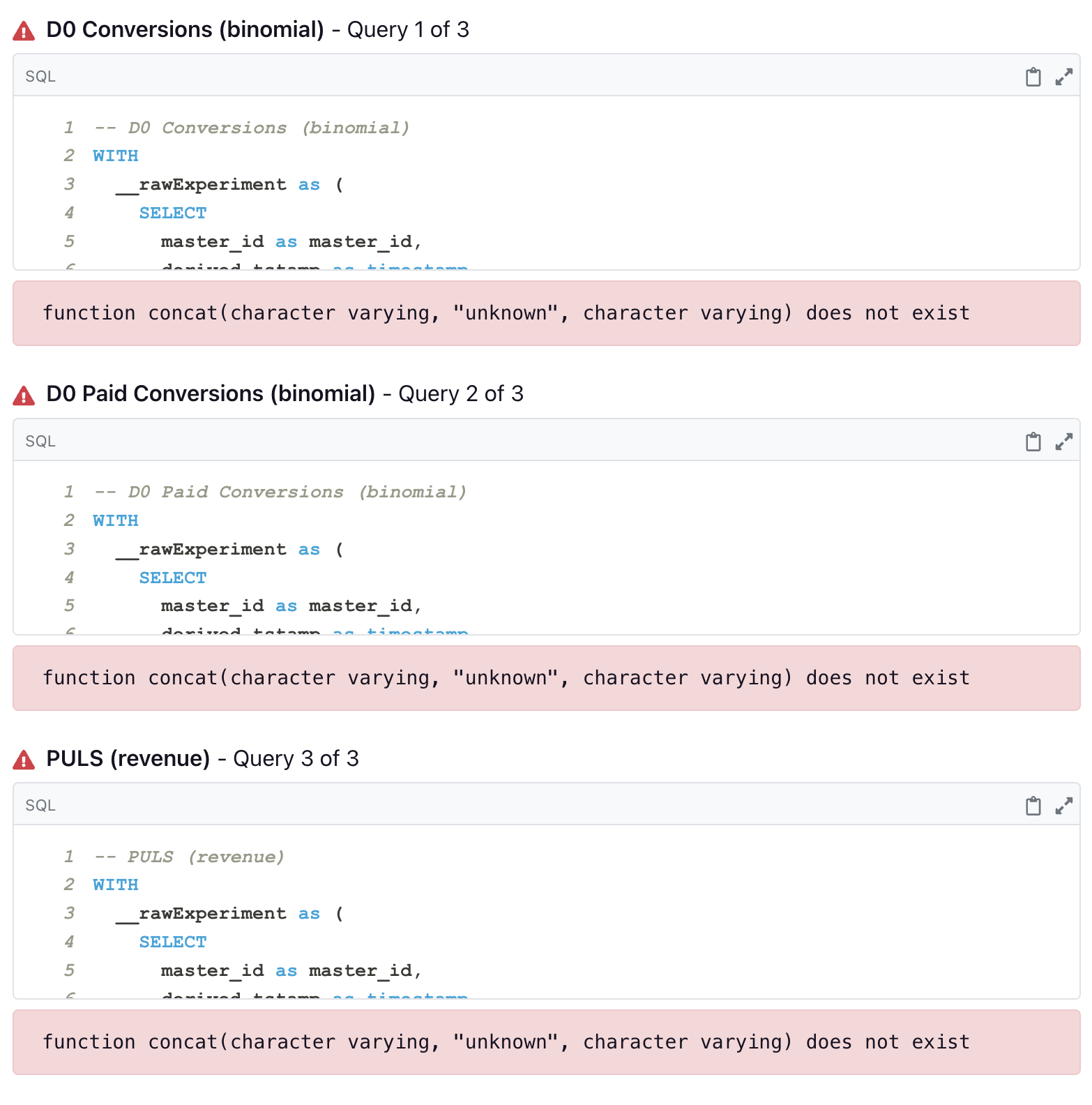 Queries throw error when breaking out analysis by custom dimension[Bug] · Issue #1197 ...