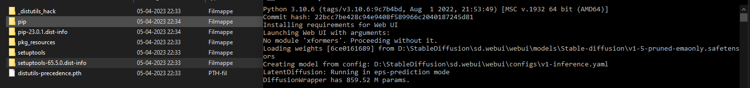 [Bug]: webui.bat stops after "DiffusionMapper has 859.52 M params" · Issue #9394 · AUTOMATIC1111 ...