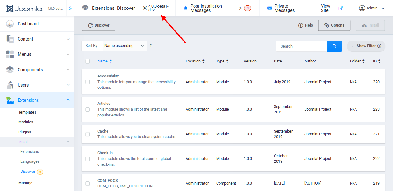 Versionnumber · Issue #33 · joomla-projects/j4adminui · GitHub