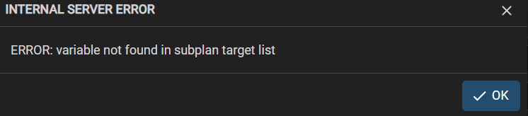 PG Admin 6.14 issue "variable not found in subplan taget list" · Issue ...