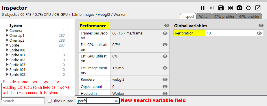 Debugger causes huge FPS drops on bigger Projects because it inspects ...