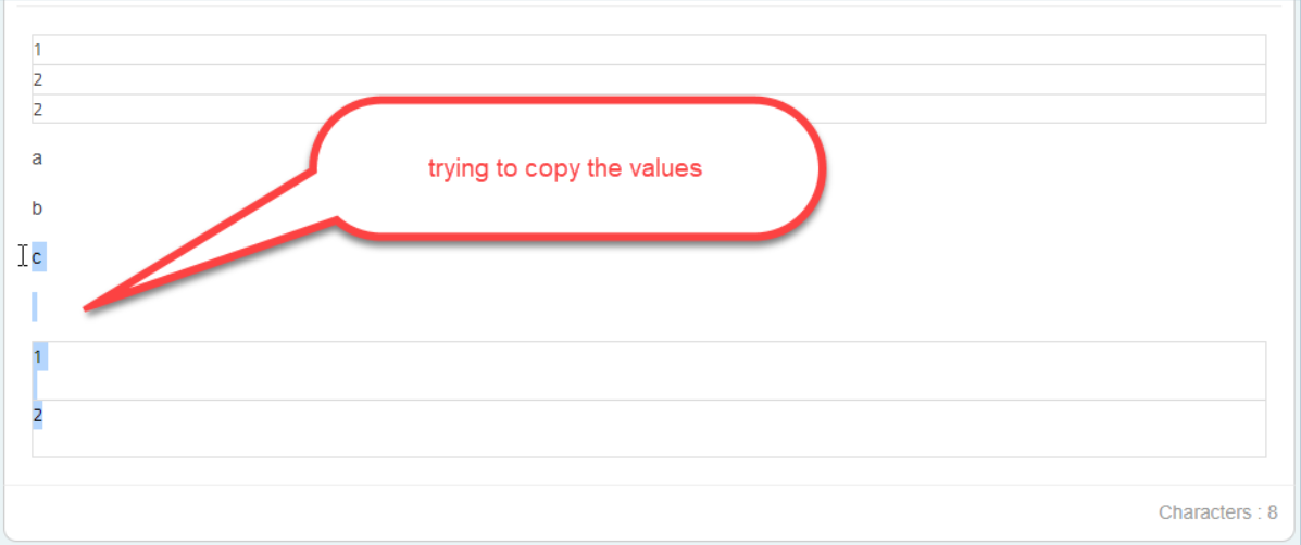 Text selection is not working when Froala Editor is used inside a html table · Issue #4410 ...