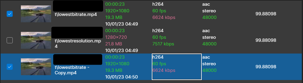 Inverted "Select Lowest Duration/Quality" selection with 3 or more ...