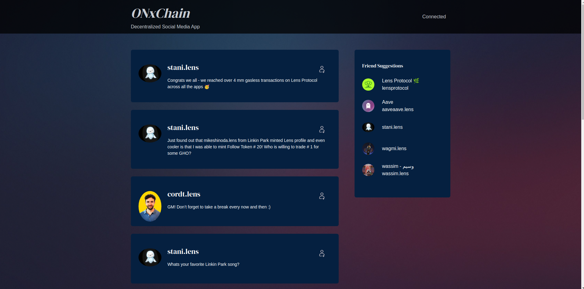 GitHub - BelugaWhaleSam/socialMedia-dapp-lens: Social media web dapp, we can get recommended ...