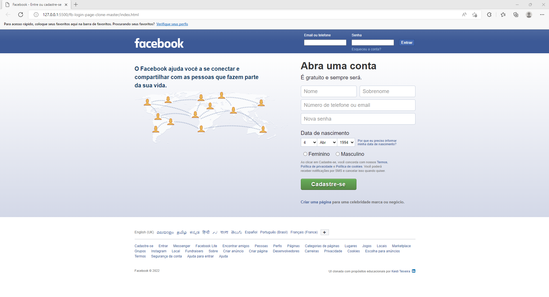 GitHub - Keidi-Teixeira/Facebook-Clone