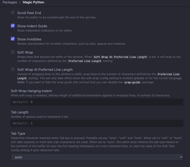 No ability to configure soft vs hard tabs when using tab type auto · Issue #248 · MagicStack ...