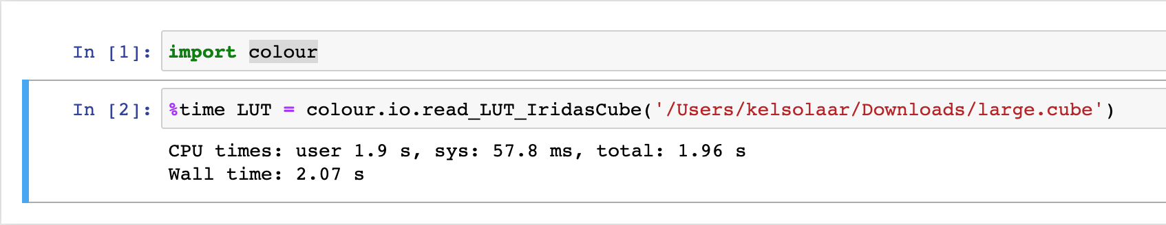 Reading 65^3 Iridas 3D LUT is incredibly slow. · Issue #573 · colour ...