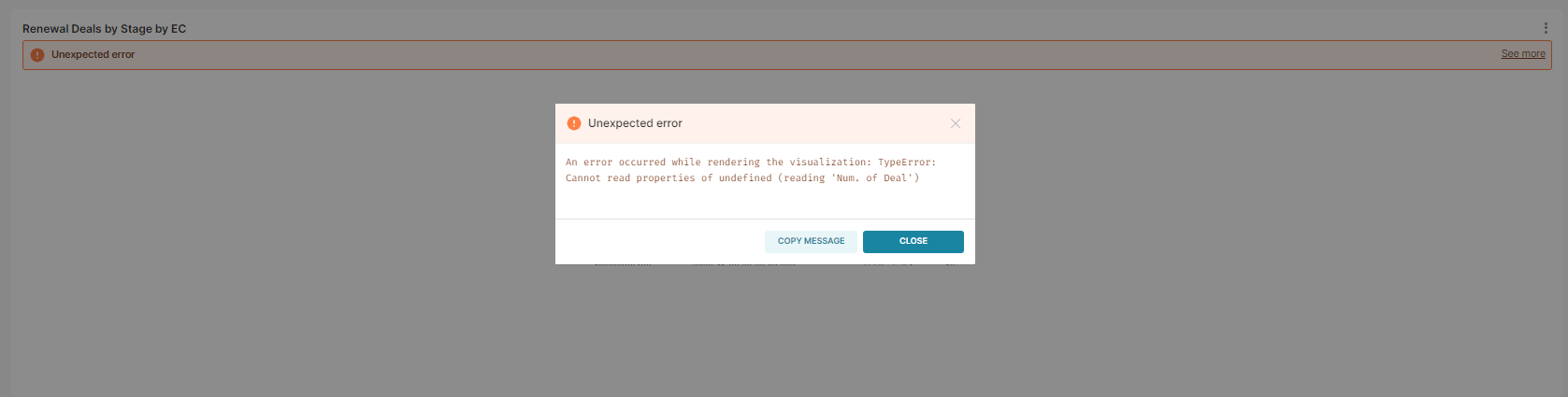 Some Charts Pivot Table Suddenly Error Cannot Use View Chart In Explore For The Whole