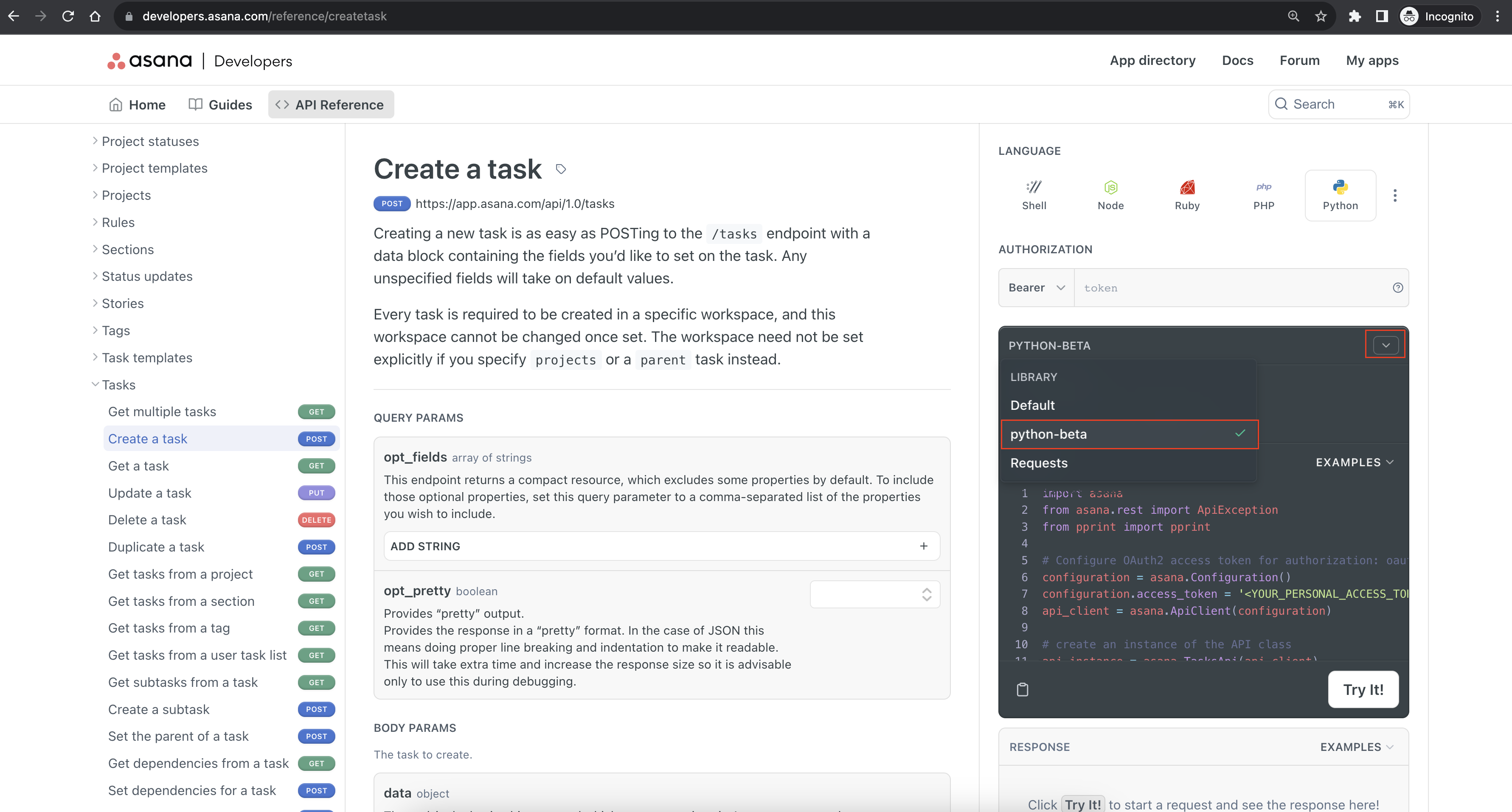 Docs missing in latest release · Issue #185 · Asana/python-asana · GitHub