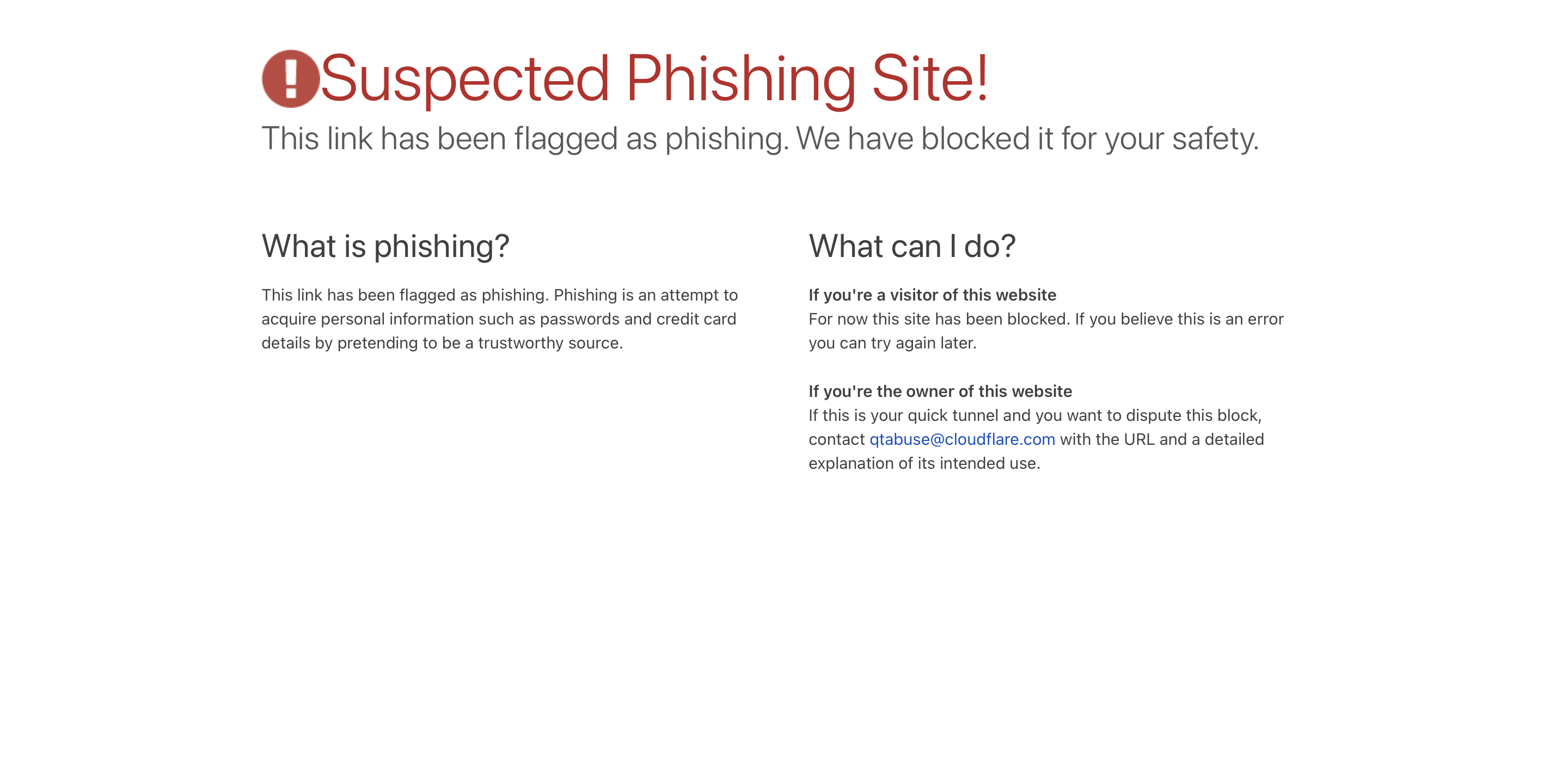 CLOUDFARE LINK DETECTING AS PHISHING LINK. · Issue #713 · htr-tech/zphisher · GitHub