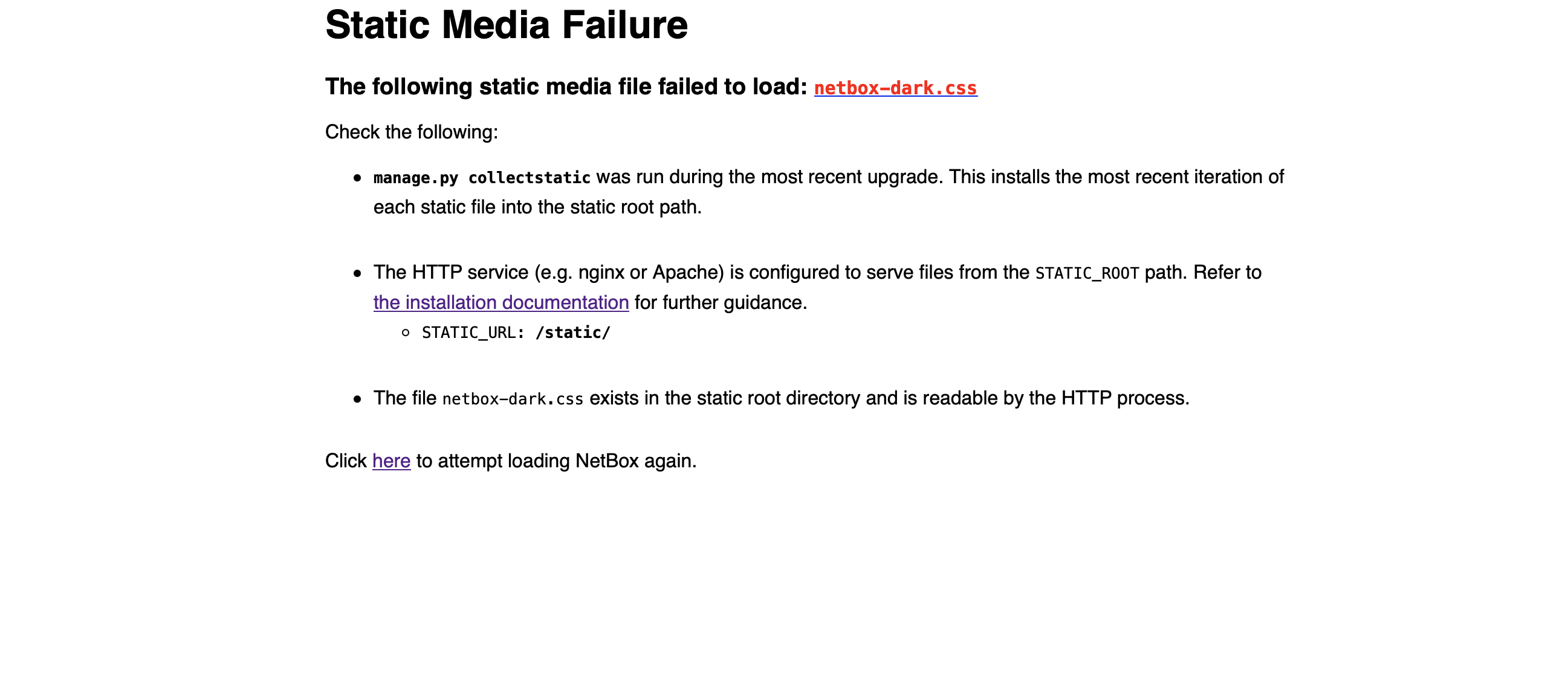 Static Files Issue Netbox community Netbox Discussion 9322 GitHub