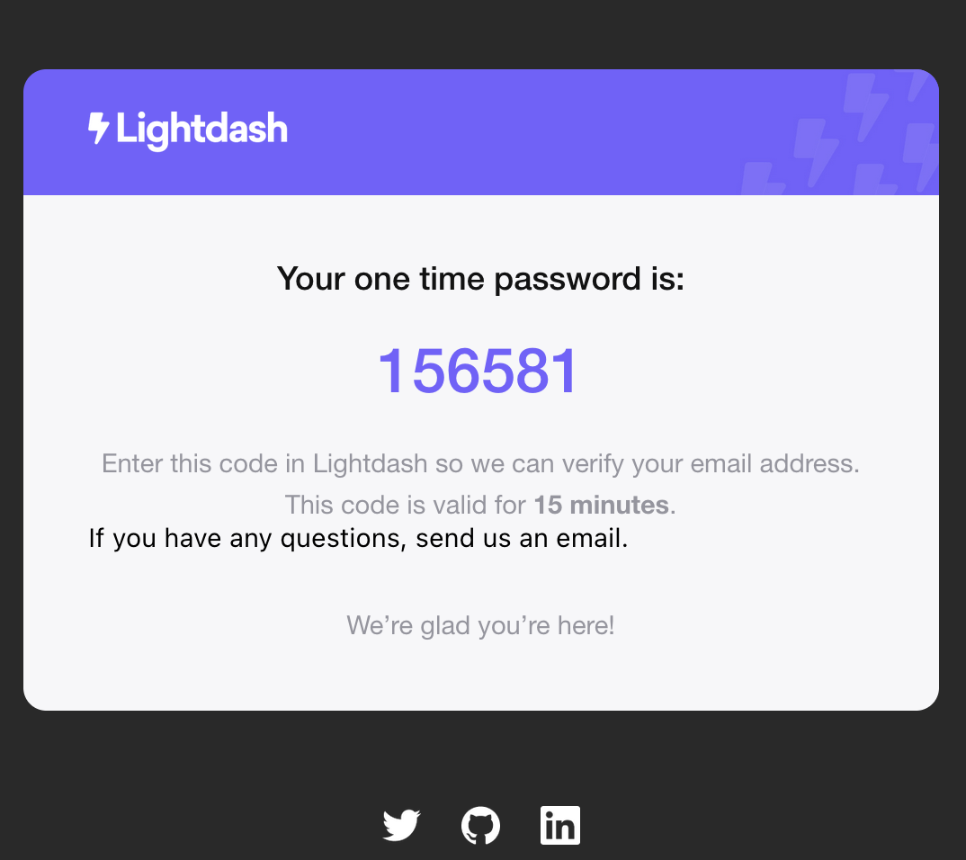 Misaligned copy on email verification · Issue #6332 · lightdash/lightdash · GitHub
