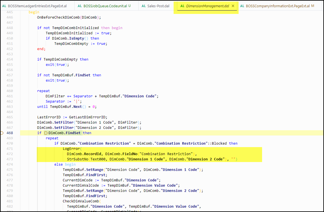 Approach of the error handling using logerror prevents error handling with codeunit.run · Issue ...