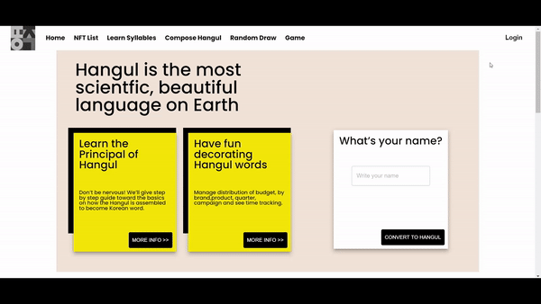 GitHub - perago/SSAFY-PJT-masterpiece: 외국인에게 한글의 우수성을 알리기 위해 한글 자모음을 조합하고 꾸며 NFT로 발행하는 서비스입니다.