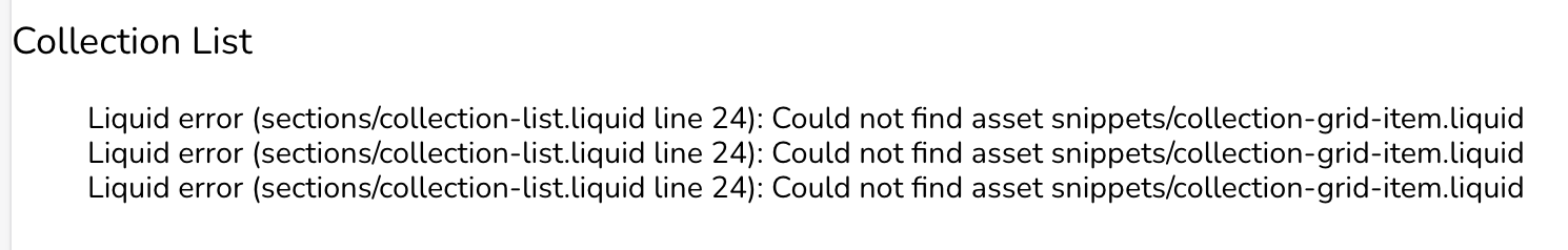 Missing collection-grid-item.liquid in snippets folder · Issue #205 · Shopify/starter-theme · GitHub