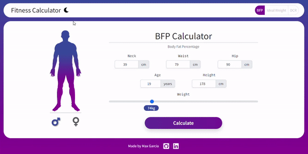 GitHub - maxg02/Fitness-Calculator: Web app where you can calculate ...
