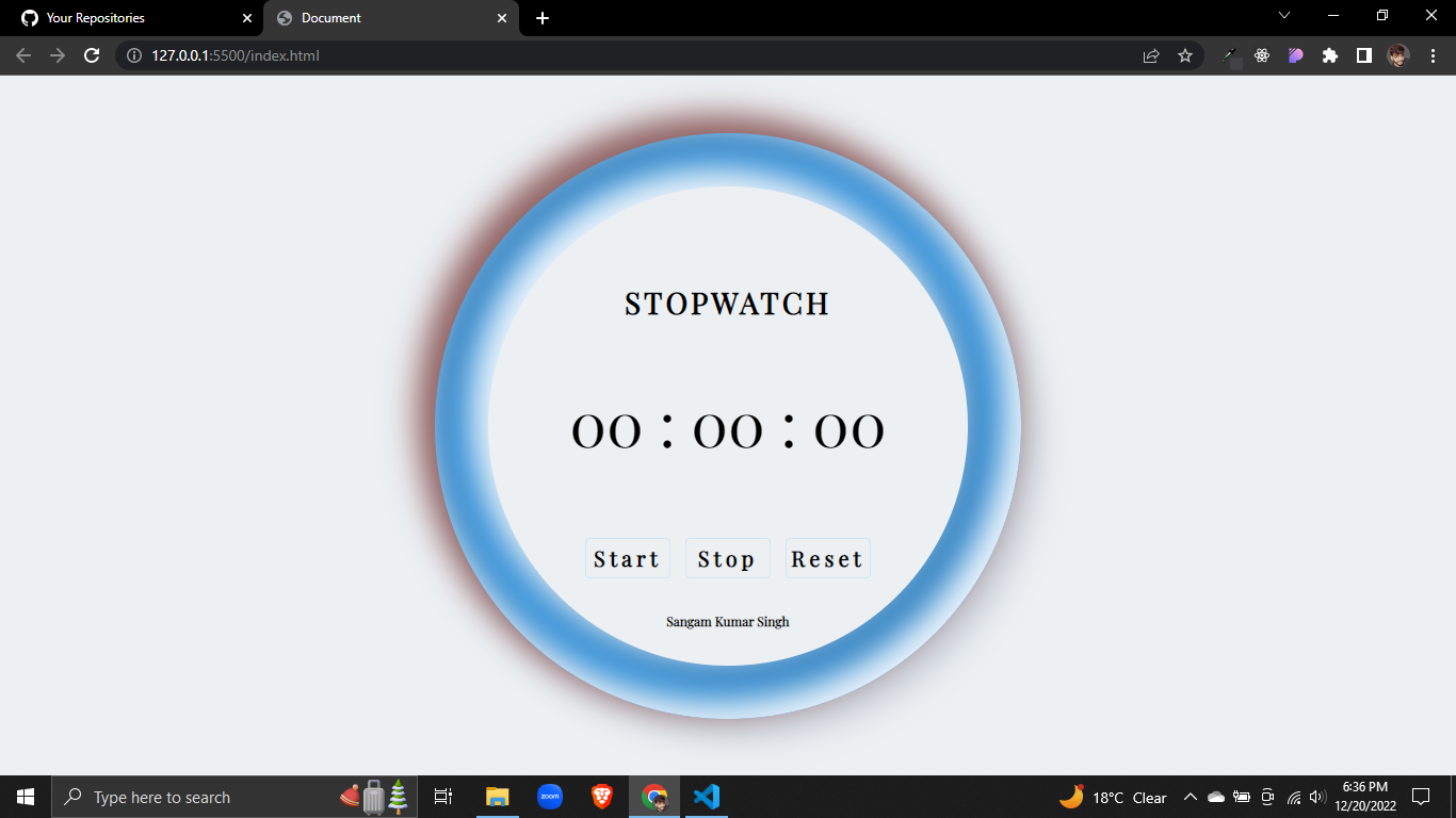 Github Sangamk04 Stop Watch Timer