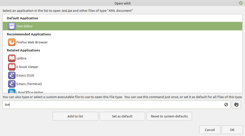How to set ipe as my default program for ipe files on Ubuntu 20.04 with x86_64? · Issue #395 ...