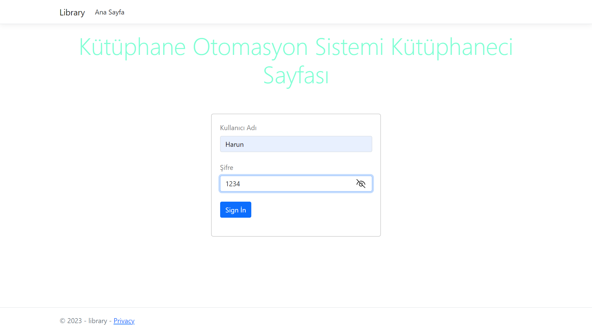GitHub - HarunEnsar/libraryProject: Asp.net Razor library project