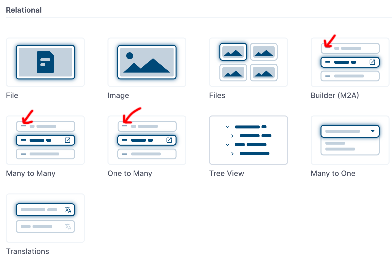 fix M2A, M2M, and O2M icons · Issue #17383 · directus/directus · GitHub