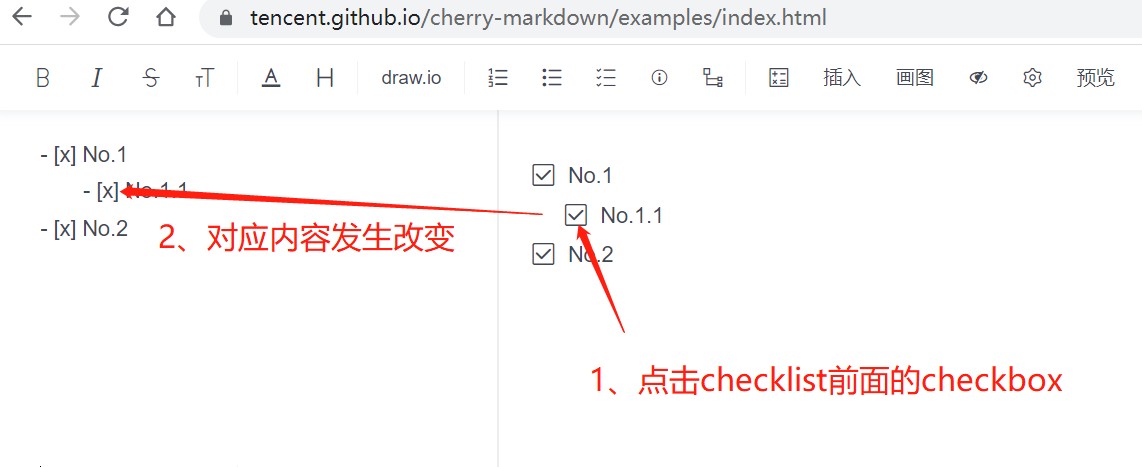 实现checklist所见即所得编辑能力 · Issue #432 · Tencent/cherry-markdown · GitHub