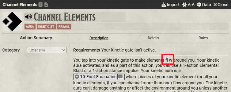 Typo: Channel Elements · Issue #9222 · foundryvtt/pf2e · GitHub