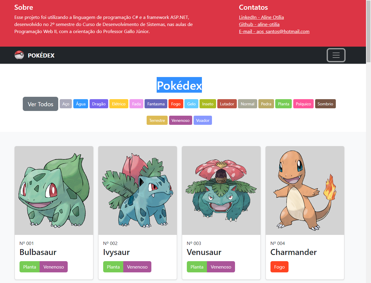 GitHub - aline-otilia/Pokedex: Desenvolver páginas sobre pokémons ...
